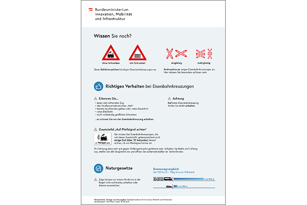 Merkblatt Eisenbahnkreuzungen